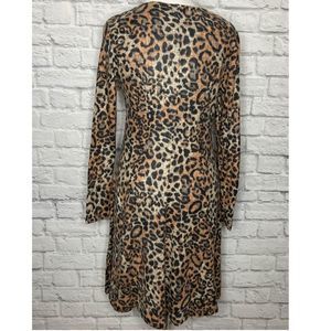 Spense | Dresses | Spense Fit Flare Vneck Leopard Print Dress | Poshmark